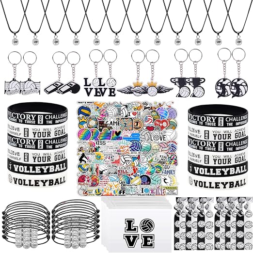 Amazon.com: IAIHBBLY 172 Pcs Volleyball Gifts for Team Volleyball Party ...
