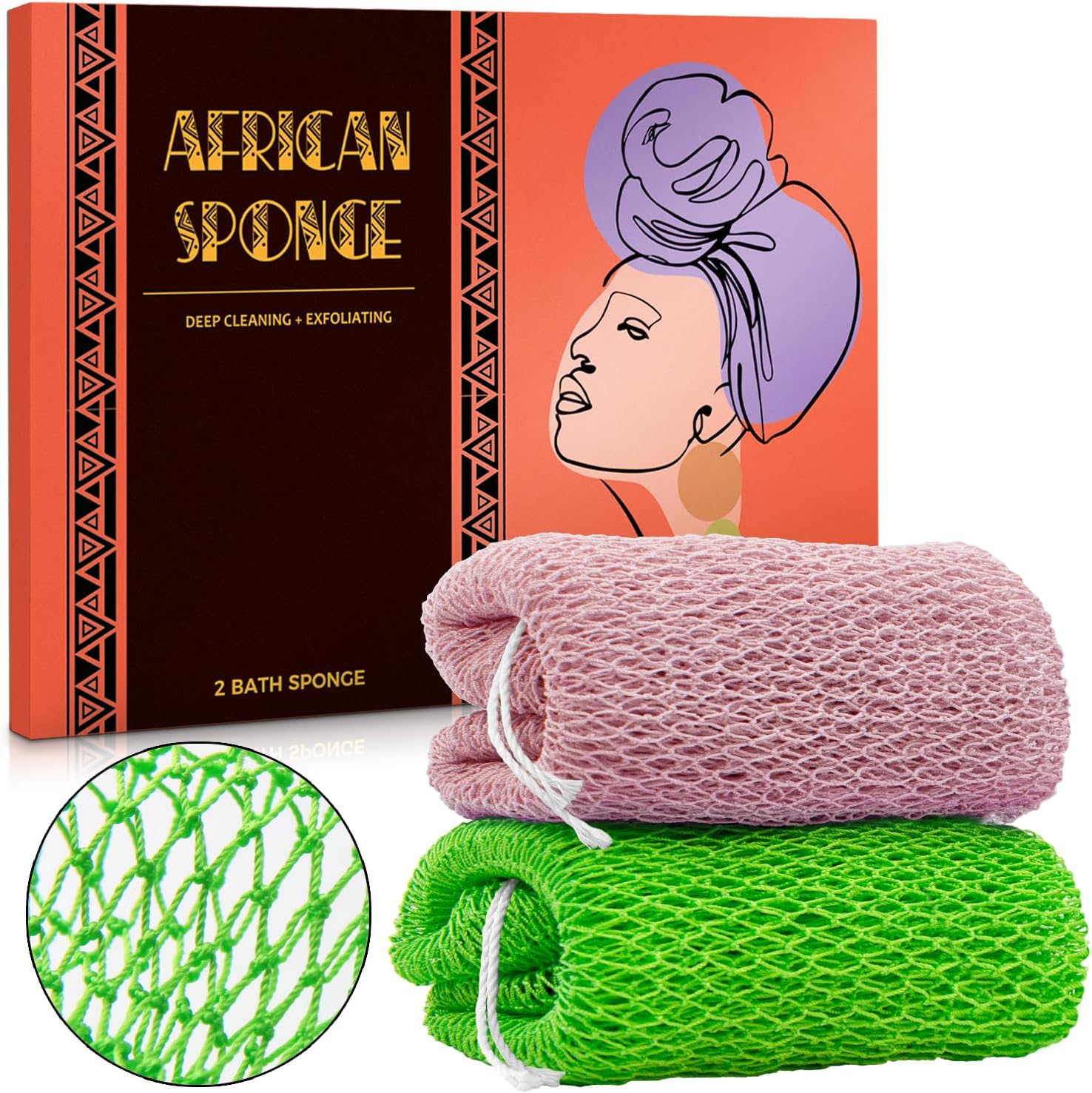 Amazon.com: African Net Sponge Authentic - African Exfoliating Net ...