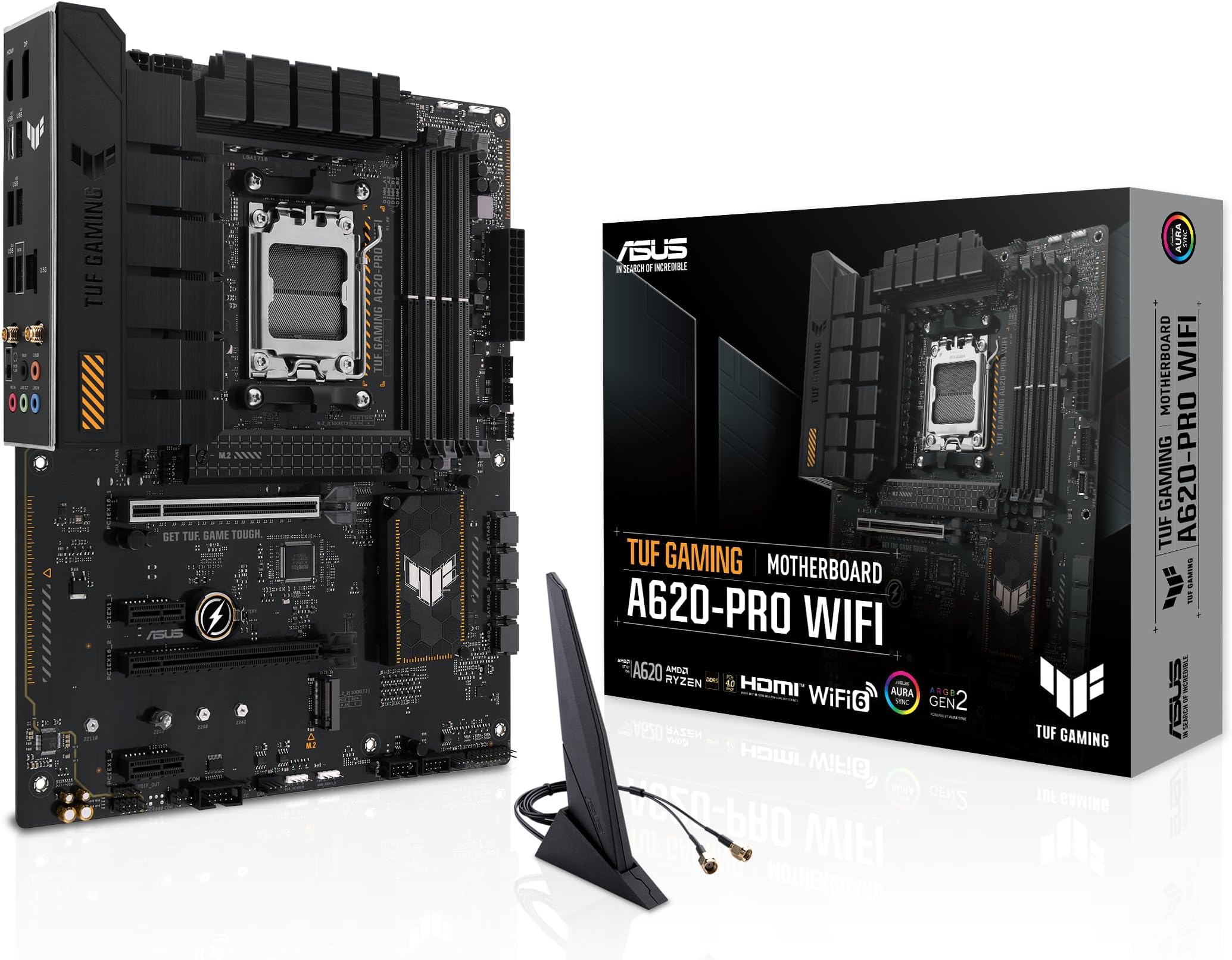 ASUS TUF Gaming A620-Pro WiFi ATX motherboard, DDR5, PCIe 4.0 support ...