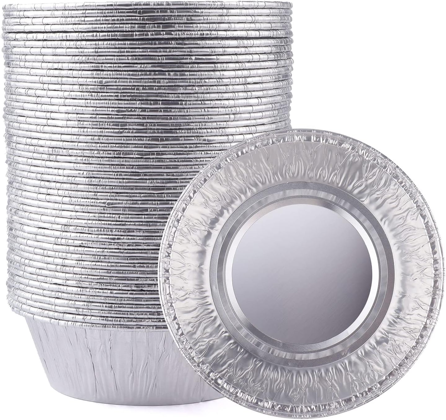 SONSMER Premium 6" Aluminum Foil Pie Pans 50pcs/Set. Disposable Tin ...