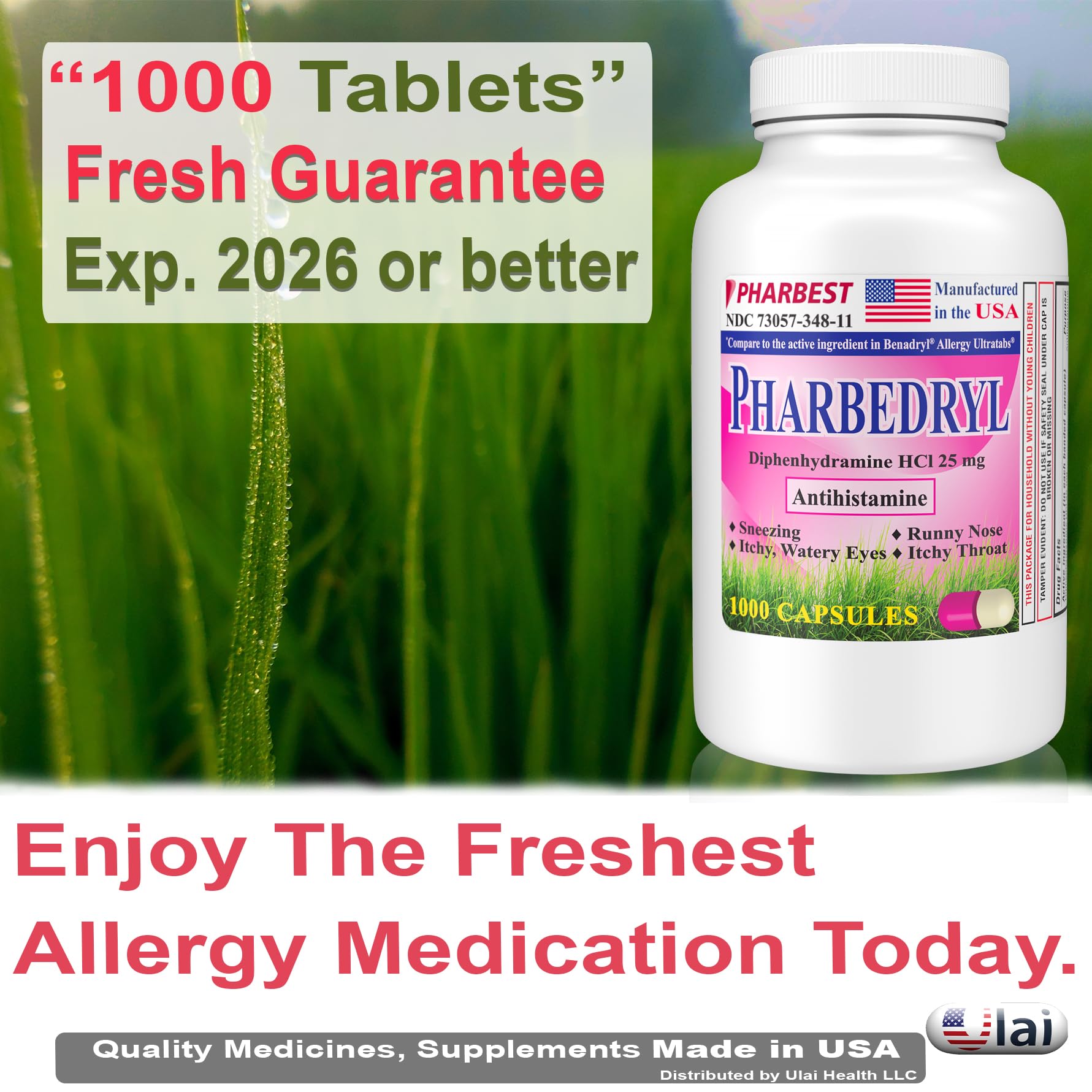Snapklik.com : 1000 Allergy Medication Capsules Made In USA Sneezing ...