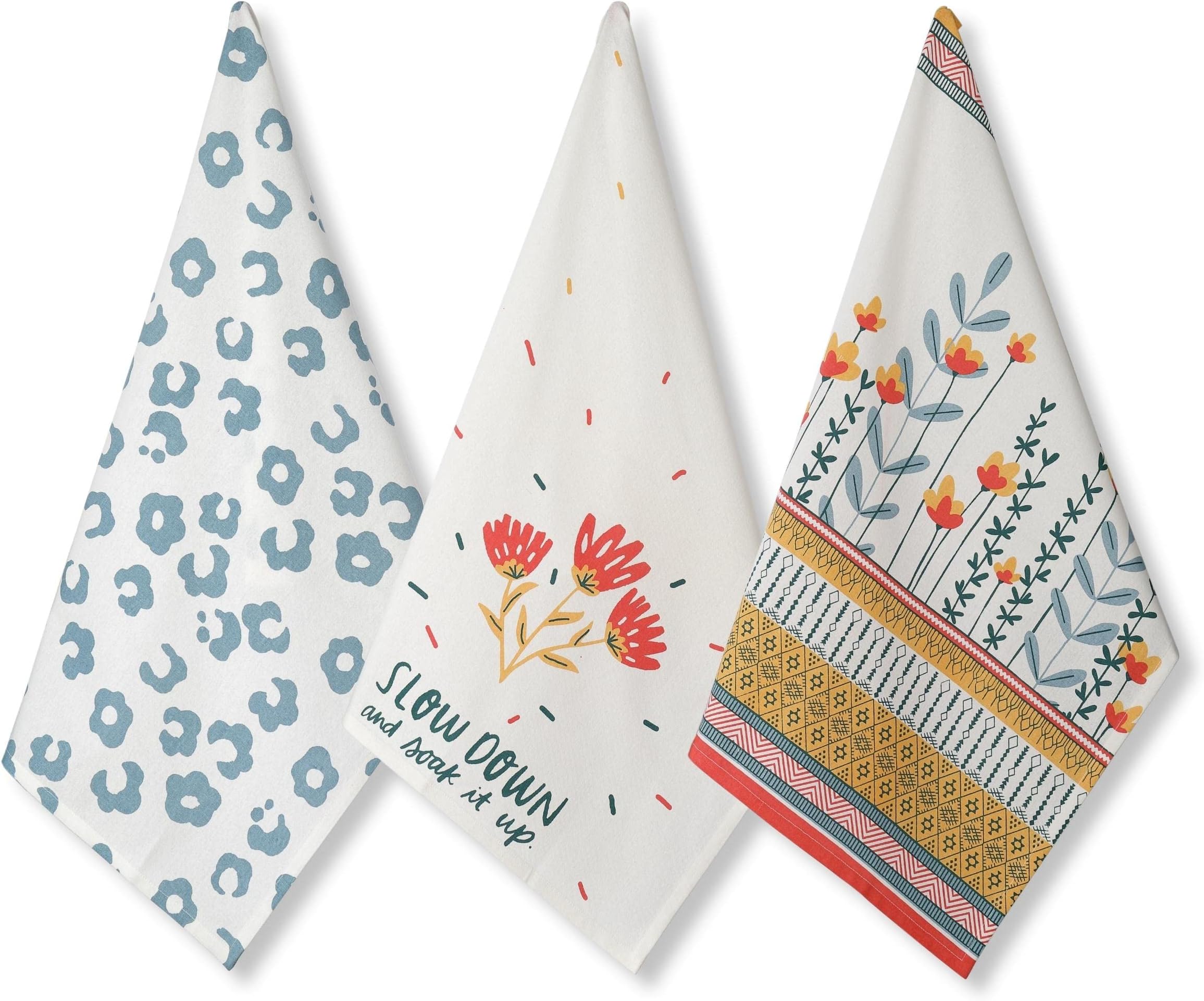 Amazon.com: Now Designs Lets Jam Cotton Floursack Kitchen Dish Towels ...