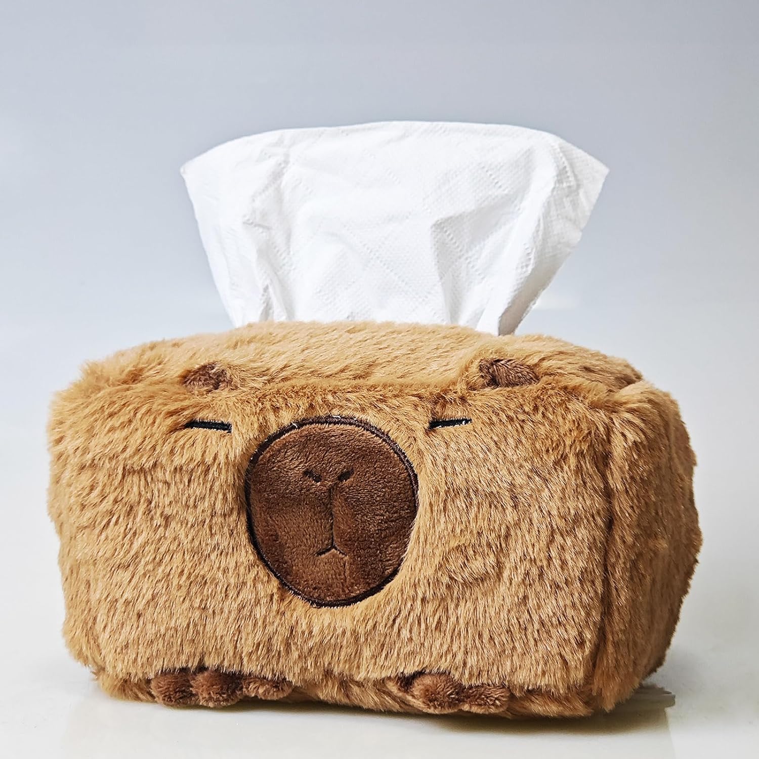 Amazon.com: Cute Funny Tissue Box Cover, Capybara Animal Plush Tissue ...