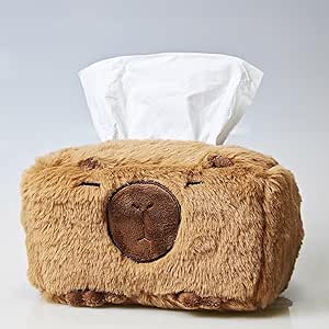 Amazon.com: Cute Funny Tissue Box Cover, Capybara Animal Plush Tissue ...