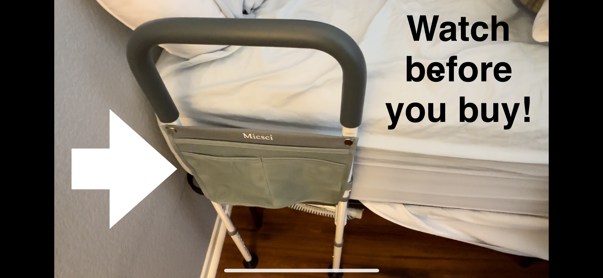 Watch Review of Bed Rails for Adults Height adjustable w/storage! on ...