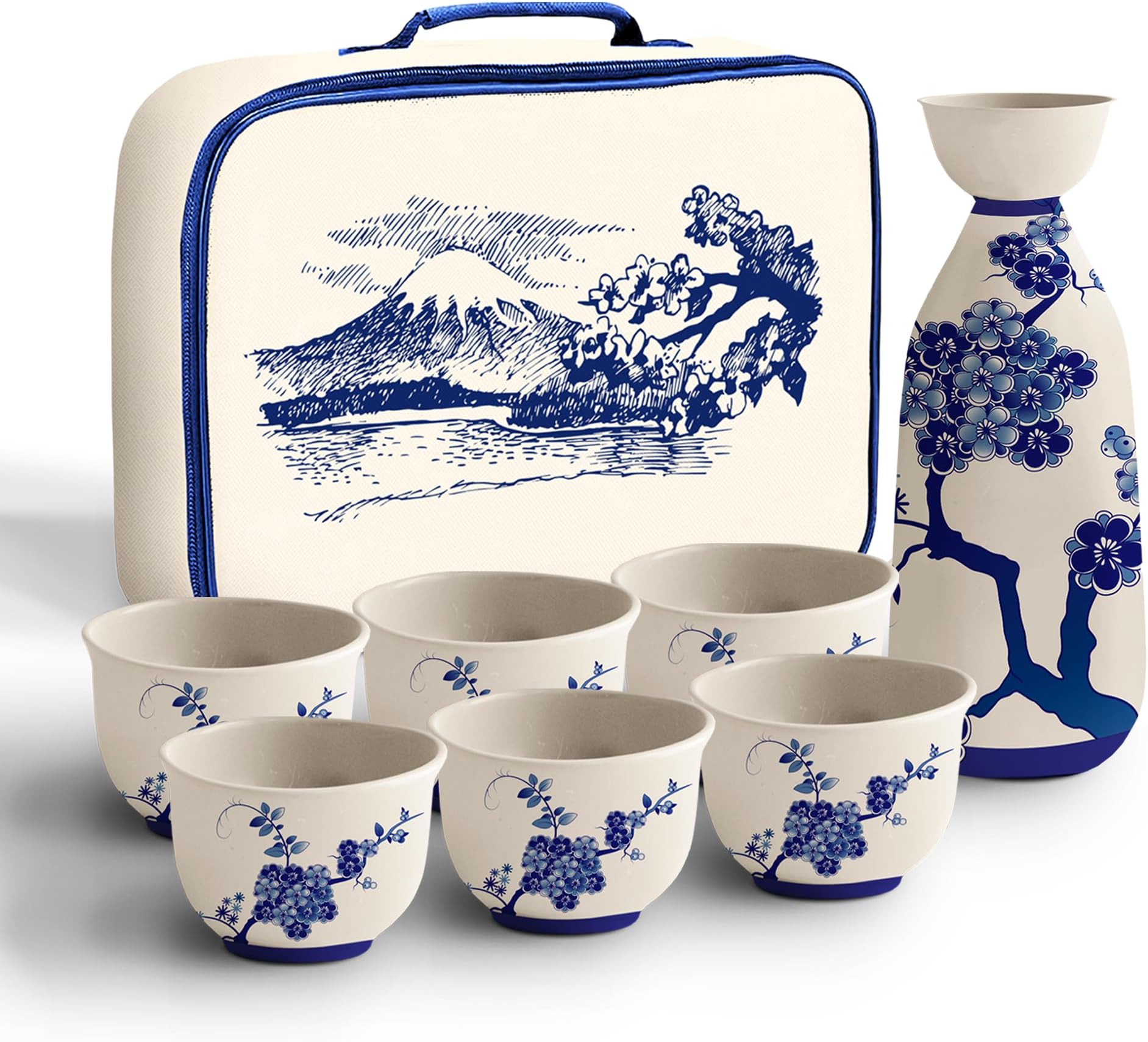 Amazon.com | Japanese Sake Set with Warmer | 11 pc | 6 sake cups only ...