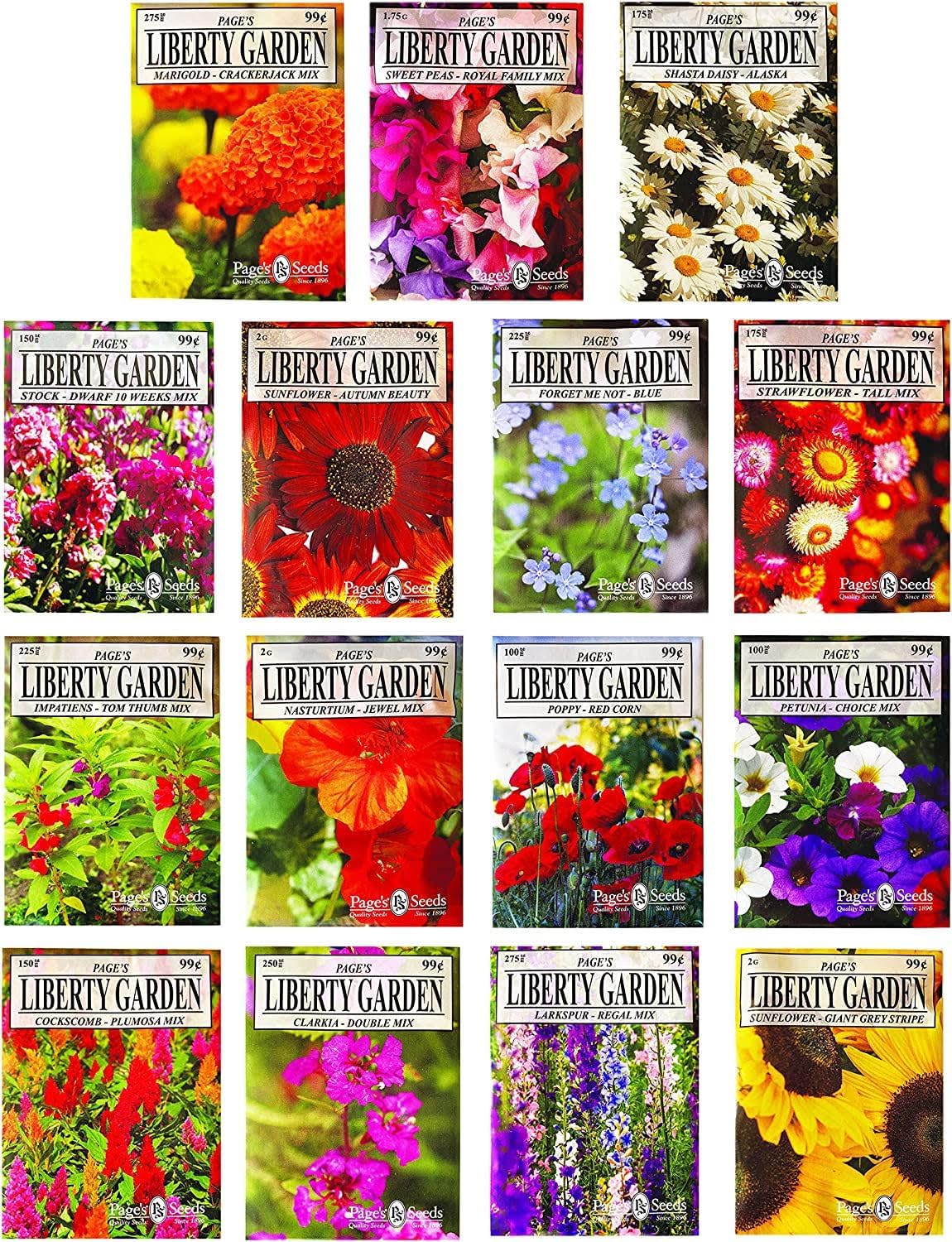 Amazon.com : Set of 15 Premium Flower Seed Packets - Includes All of ...
