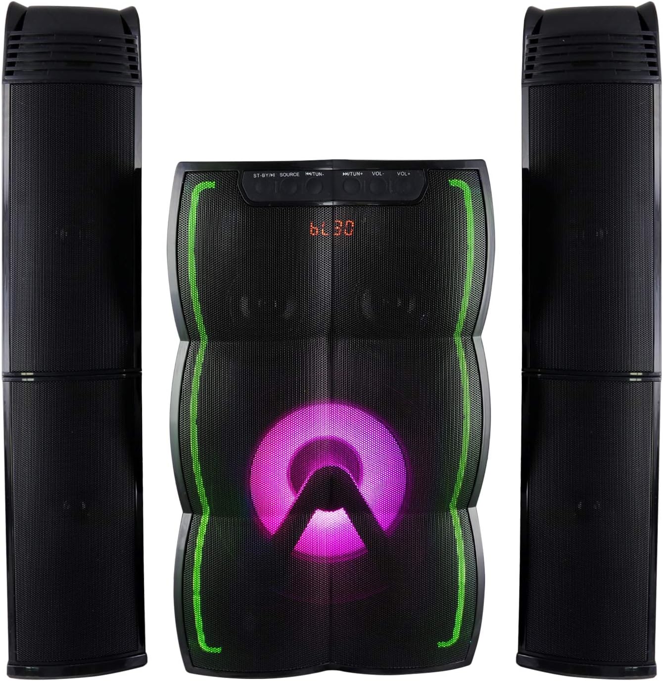 Amazon.com: BEFREE SOUND 4.1 Channel Multimedia Wired Speaker Shelf ...