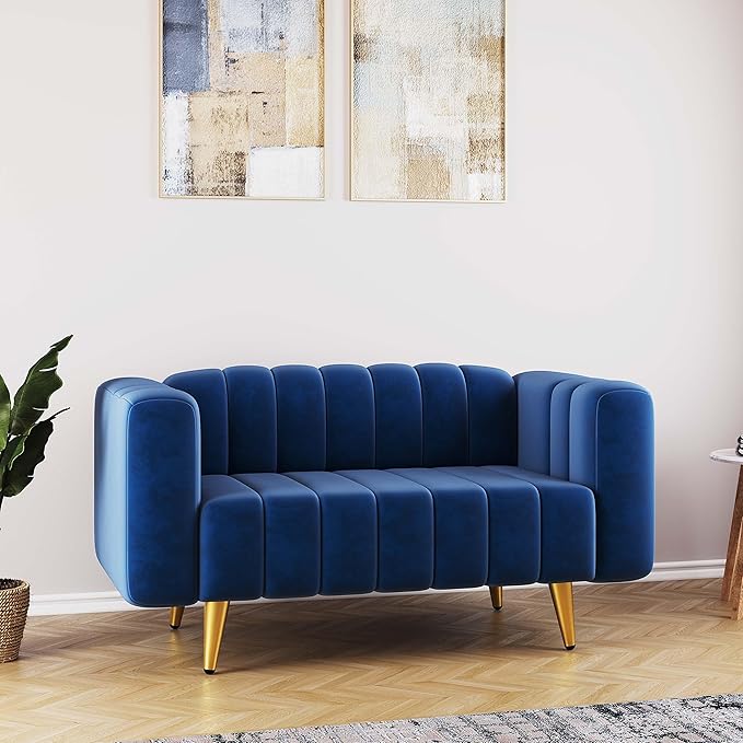 The Couch Cell Azure Two Seater Sofa (Blue) : Amazon.in: Home & Kitchen
