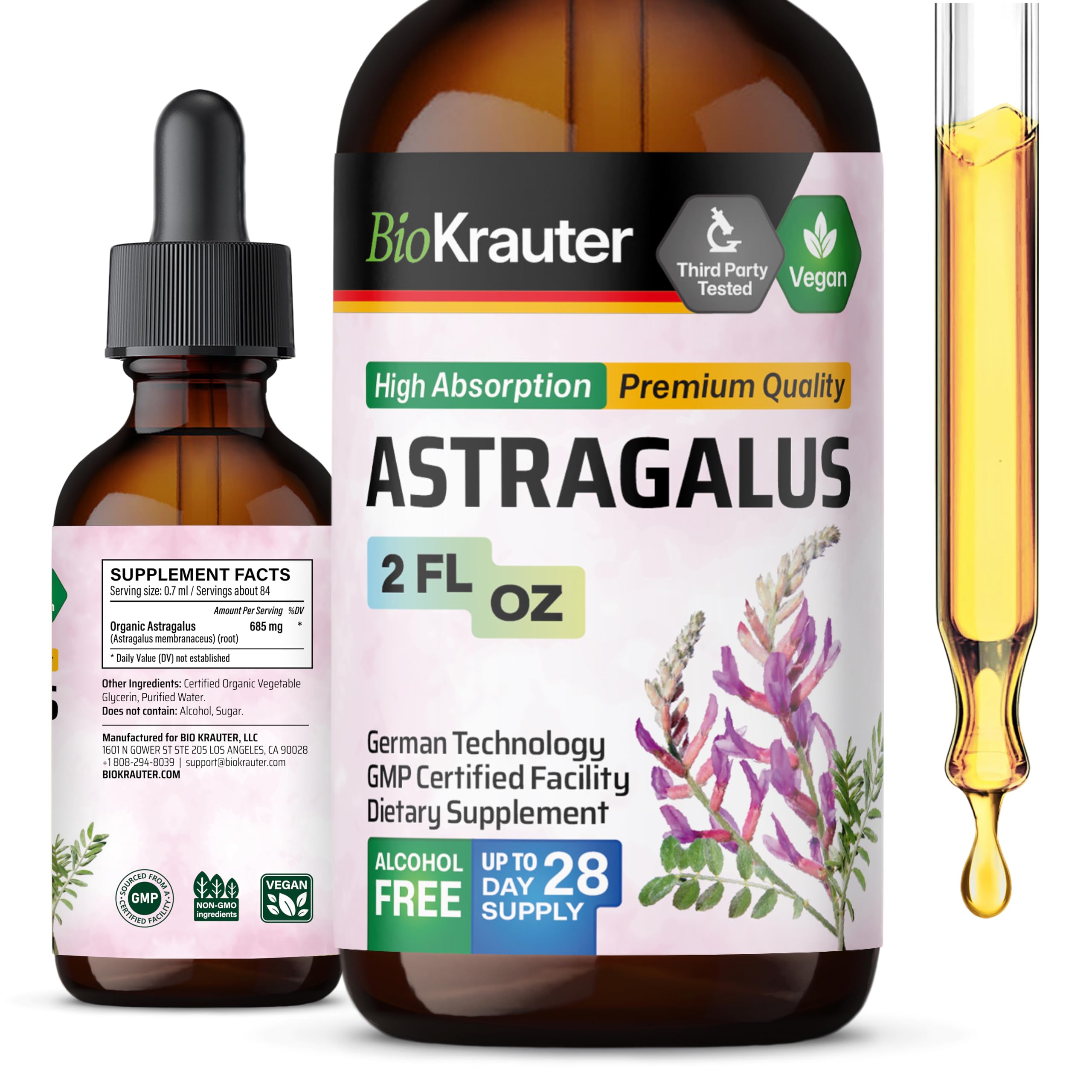 Amazon.com: BIO KRAUTER Astragalus Tincture - Astragalus Root Liquid ...