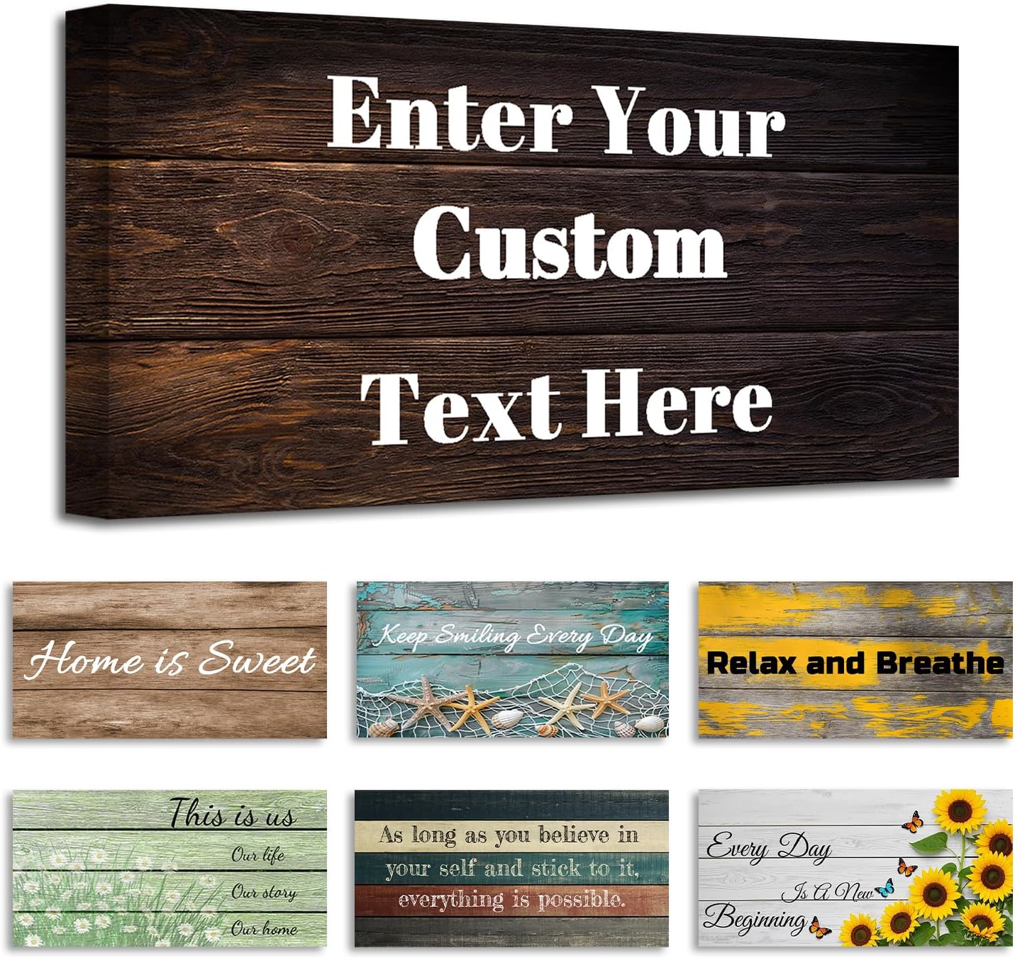 Amazon.com: XLMDYYSW Custom Text Sign Wall Art Personalized Quote ...