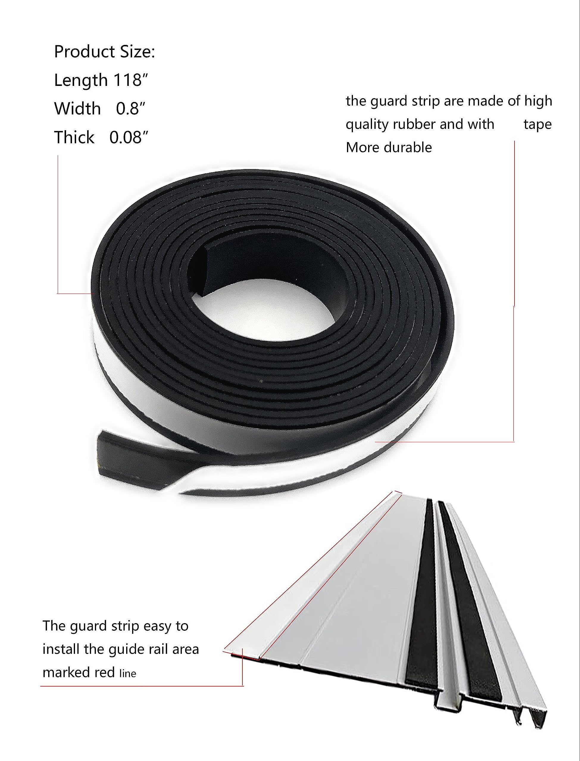 Snapklik.com : 118 Inch Long Splinter Guard Strip Compatible