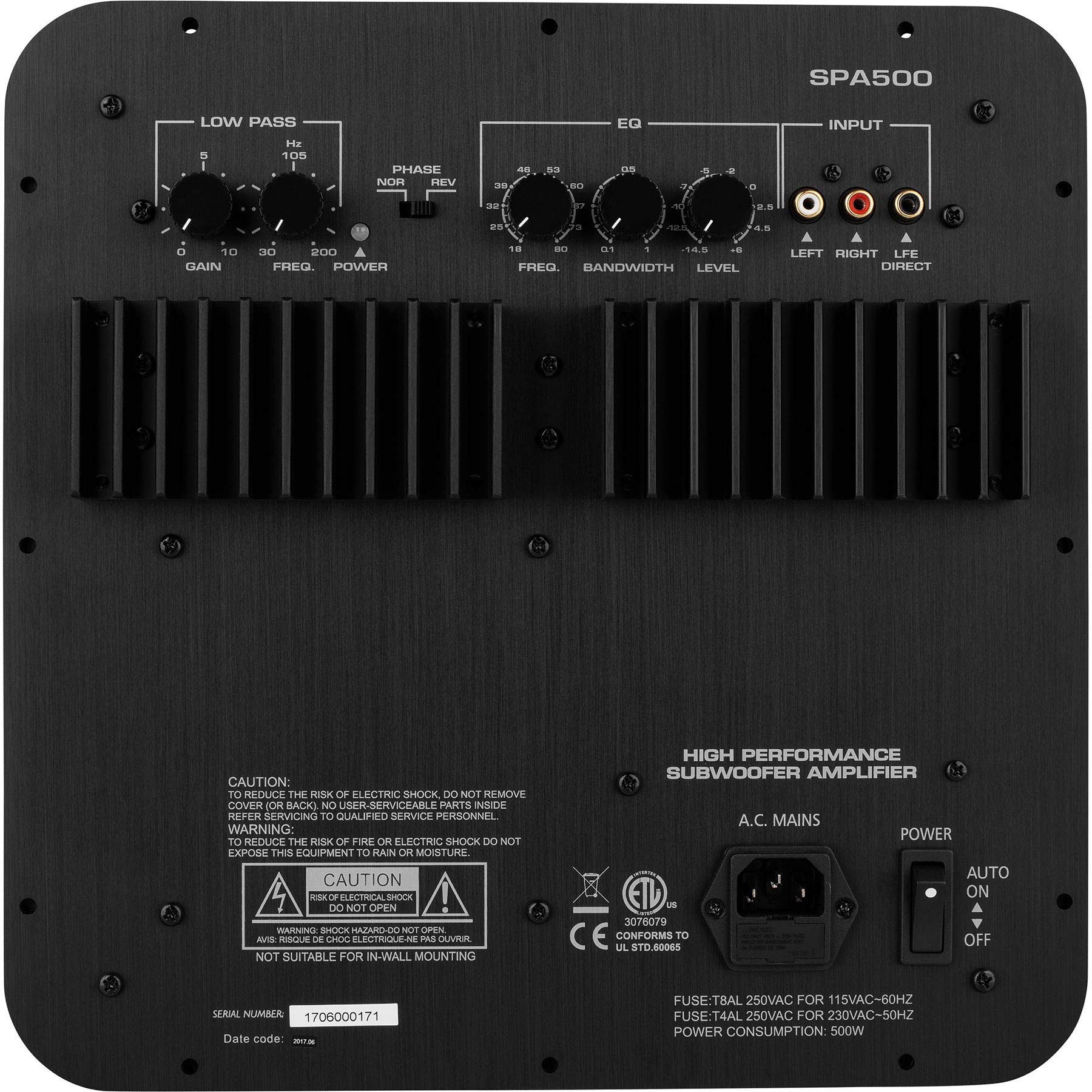 Snapklik.com : SPA500 500W Subwoofer Plate Amplifier