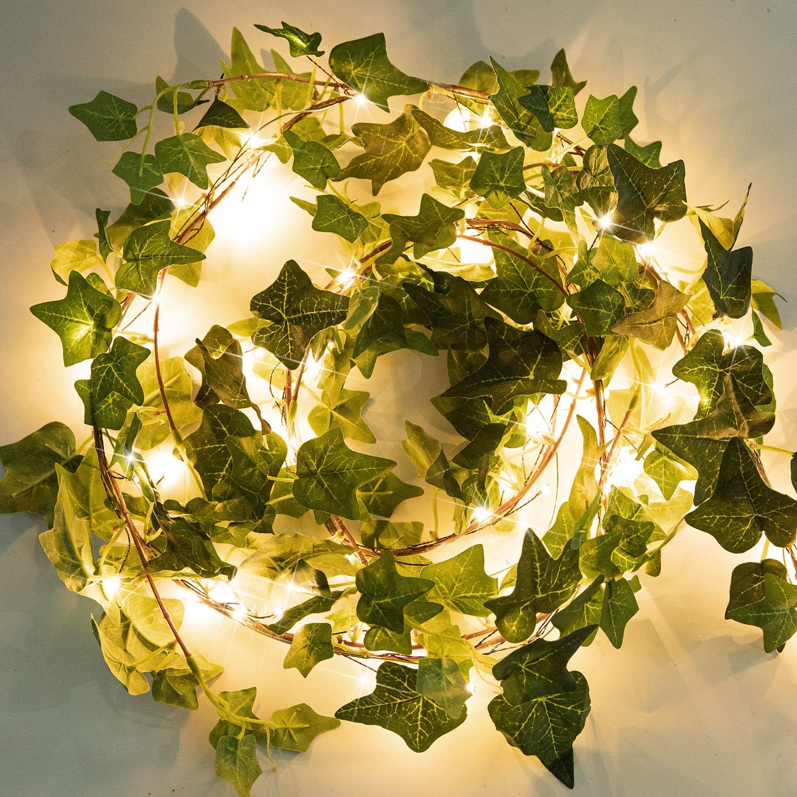 Amazon.com: Minetom 2 Pack 6 Ft. Ivy String Lights - Battery Operated ...