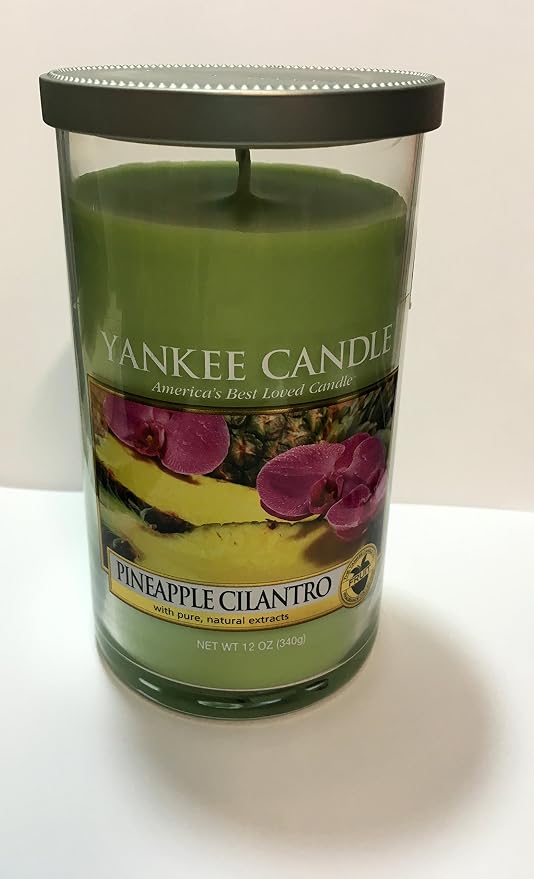 Amazon.com: Yankee Candle Pineapple Cilantro Piller 12oz Candle : Home ...