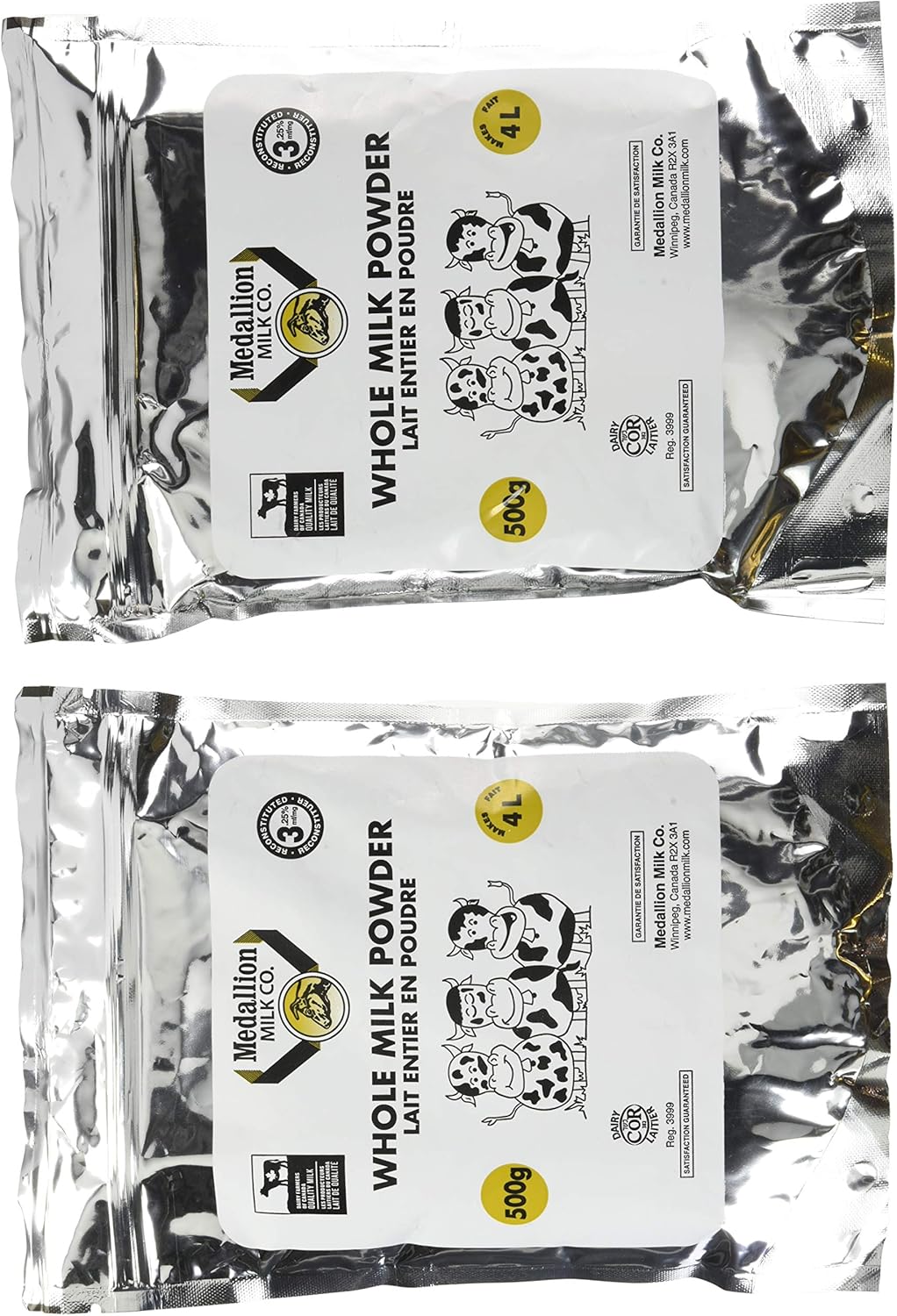 Medallion Brand Whole Milk Powder 500g 2 Pack - Dried Milk from Canada ...