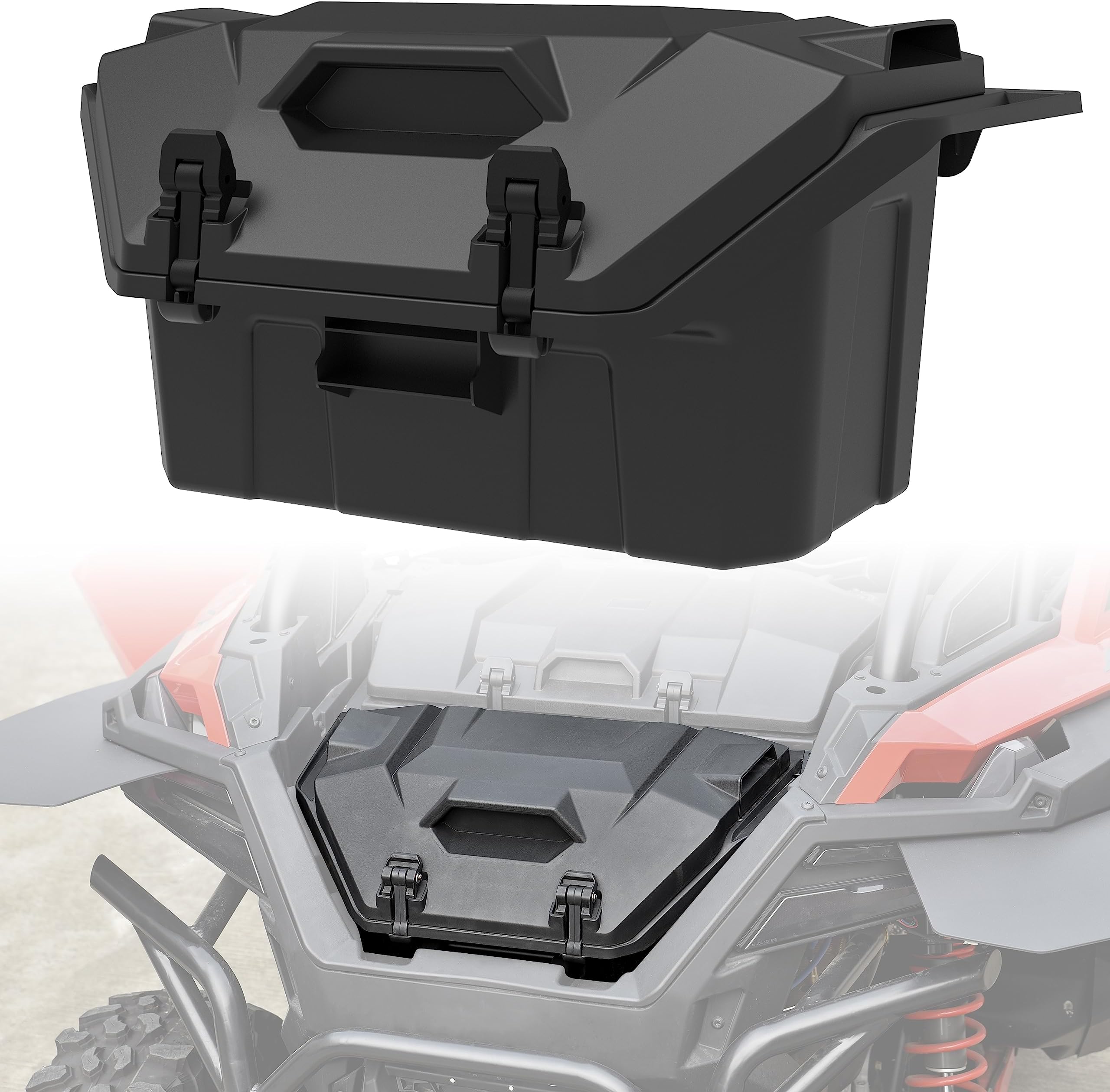 SAUTVS UTV Rear Cargo Box for RZR PRO XP/Turbo R 20-25, Poly Water ...
