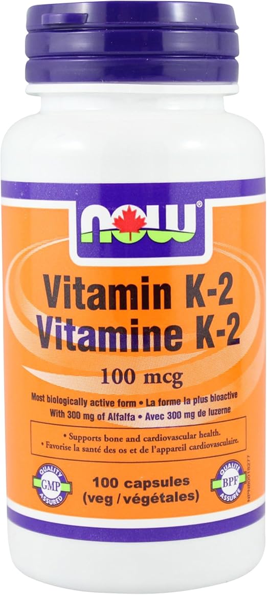 Now Vit K-2 100mcg 100vcap : Amazon.ca: Health & Personal Care