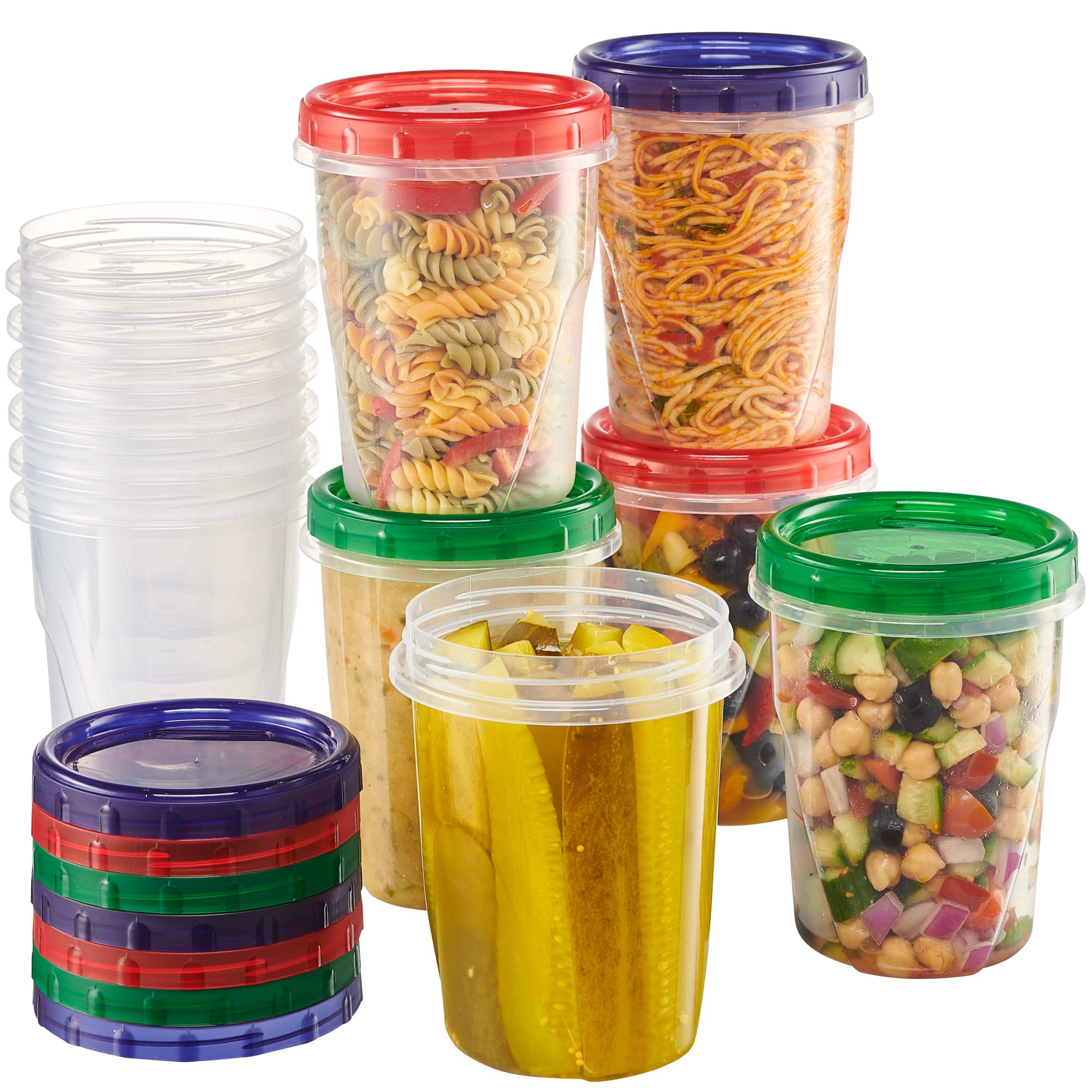 Amazon.com: ELEGANT DISPOSABLES Twist Top Food Storage Containers 32 oz ...