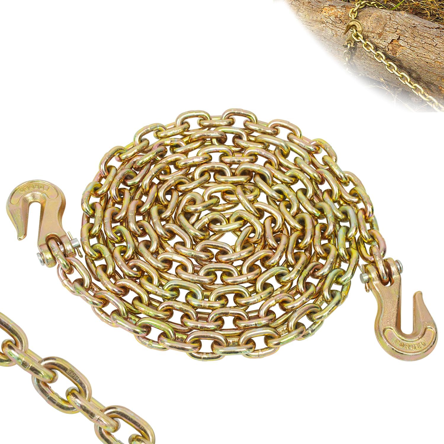 Amazon.com: TKK G80 Transport Binder Chain, 5/16''x20' Tow Chain with ...