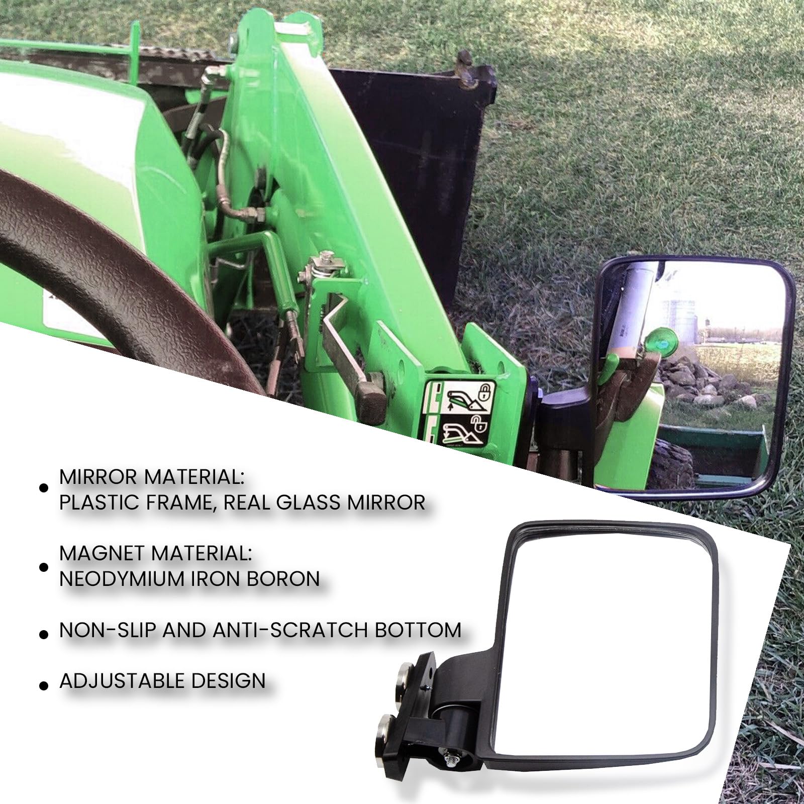 Snapklik.com : Kspeed Magnetic Tractor Mirror For KUBOTA BX JOHN DEERE ...