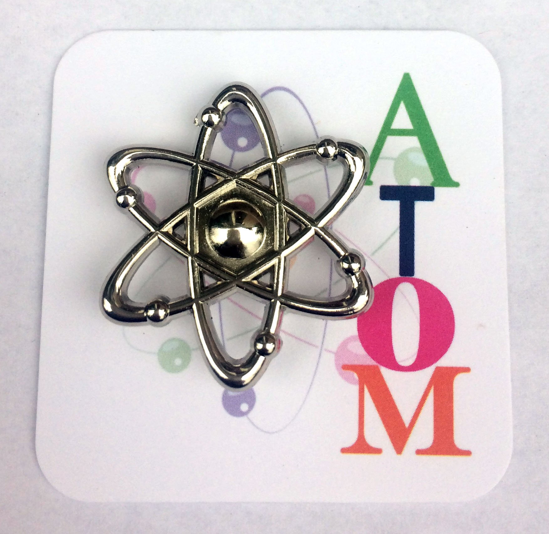 Snapklik.com : Silver Atom Science Lapel Pin