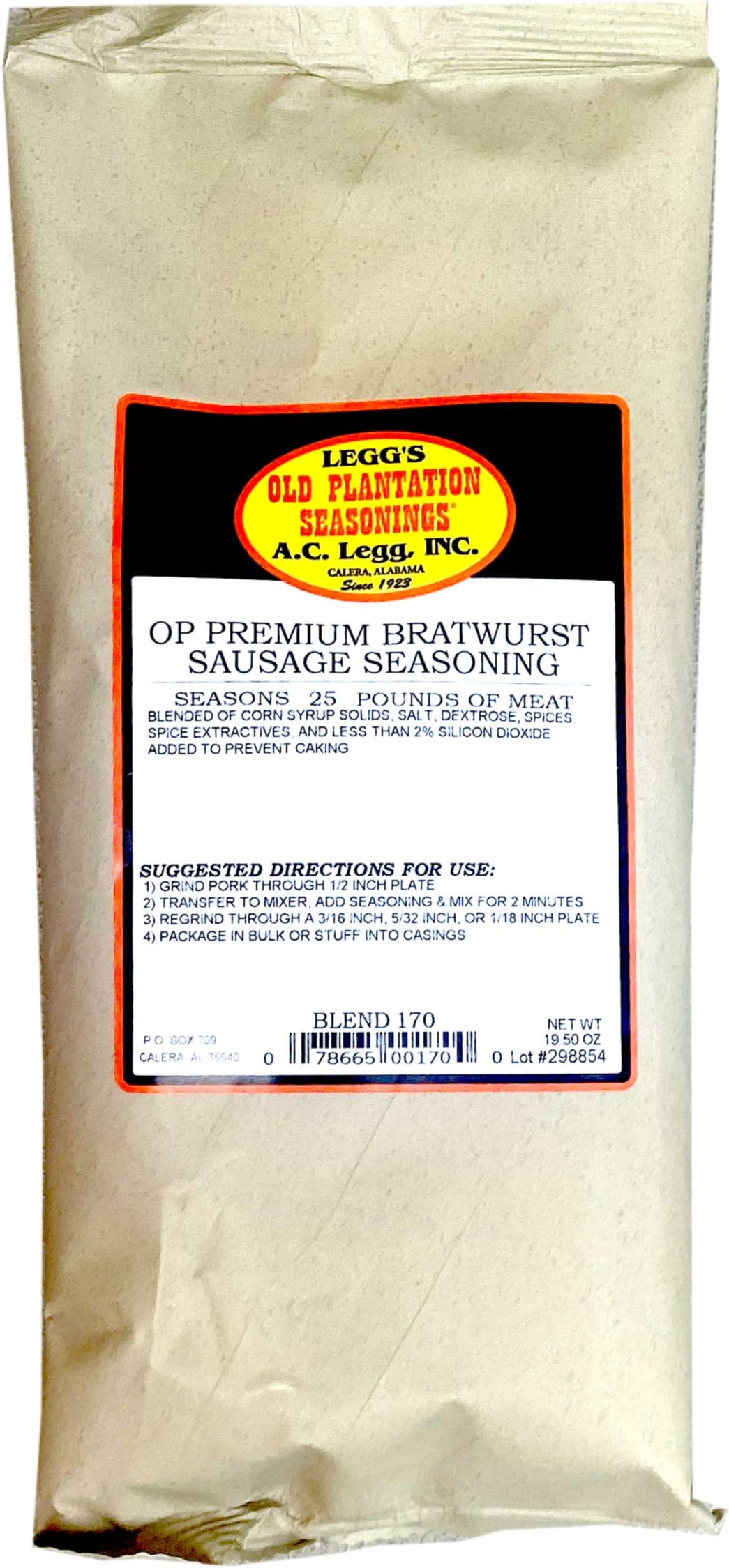 Amazon.com : Adkins Bratwurst Sausage Seasoning 16 OZ All Natural ...