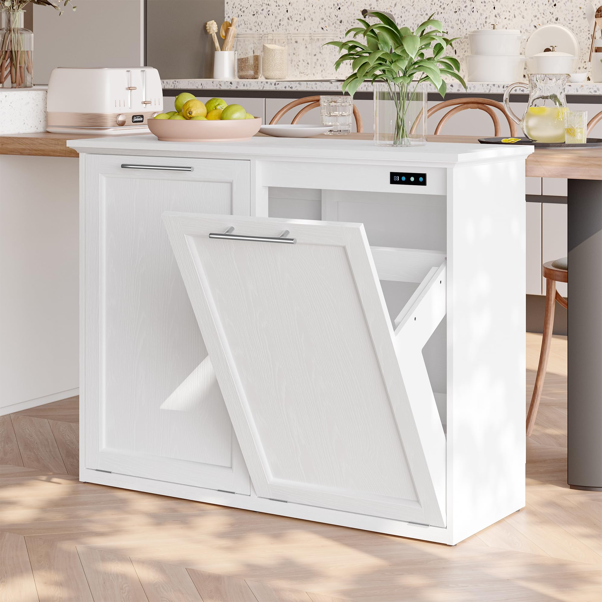 Amazon.com: XM-ICE Tilt Out Trash Cabinet with Quick Installation and ...