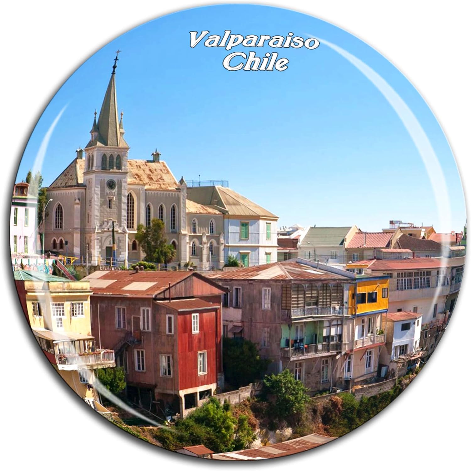 Amazon.com: Cerro Concepcion Valparaiso Chile Fridge Magnet 3D Crystal ...