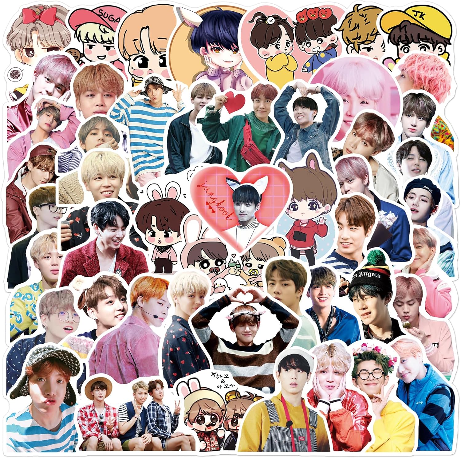 Amazon.com: 50 PCS Stickers for BTS Water Bottle,Kpop Stickers Vinyl ...
