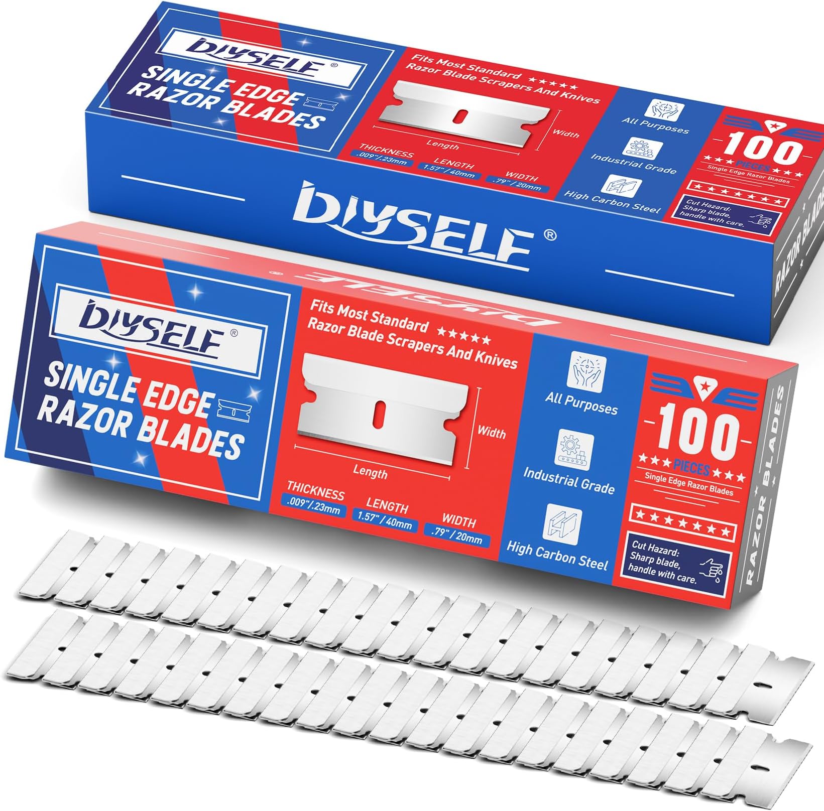 Amazon.com: DIYSELF Single Edge Razor Blades, 200 Pcs Blades, Razor ...