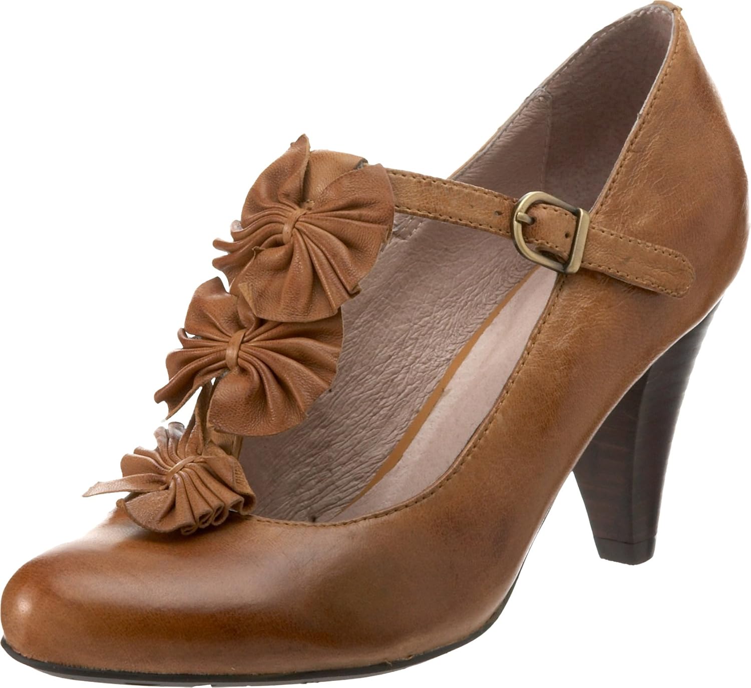 Amazon.com | Chocolat Blu Women's Odessa T-Strap Pump, Camel, 36 M EU/6 ...