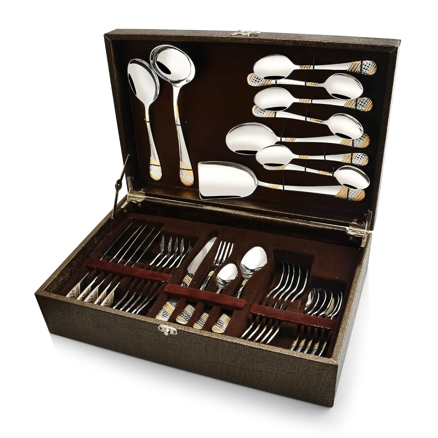 Fns Imperio - 24 Karat Gold Plated - Luxury Cutlery Set - Dinner Spoons ...