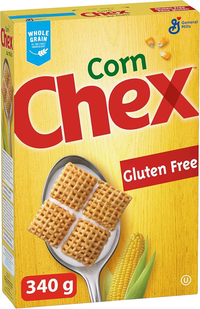 Chex Gluten Free Corn Cereal Box, No Artificial Flavours, No Artificial Colours, Whole Grain is ...