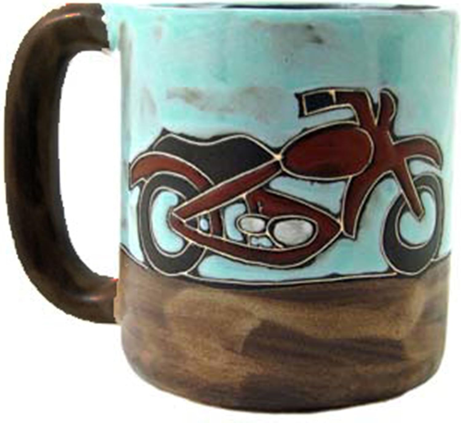 Amazon.com | Mara Stoneware Mug - Motorcycles - 16 oz: Coffee Cups & Mugs