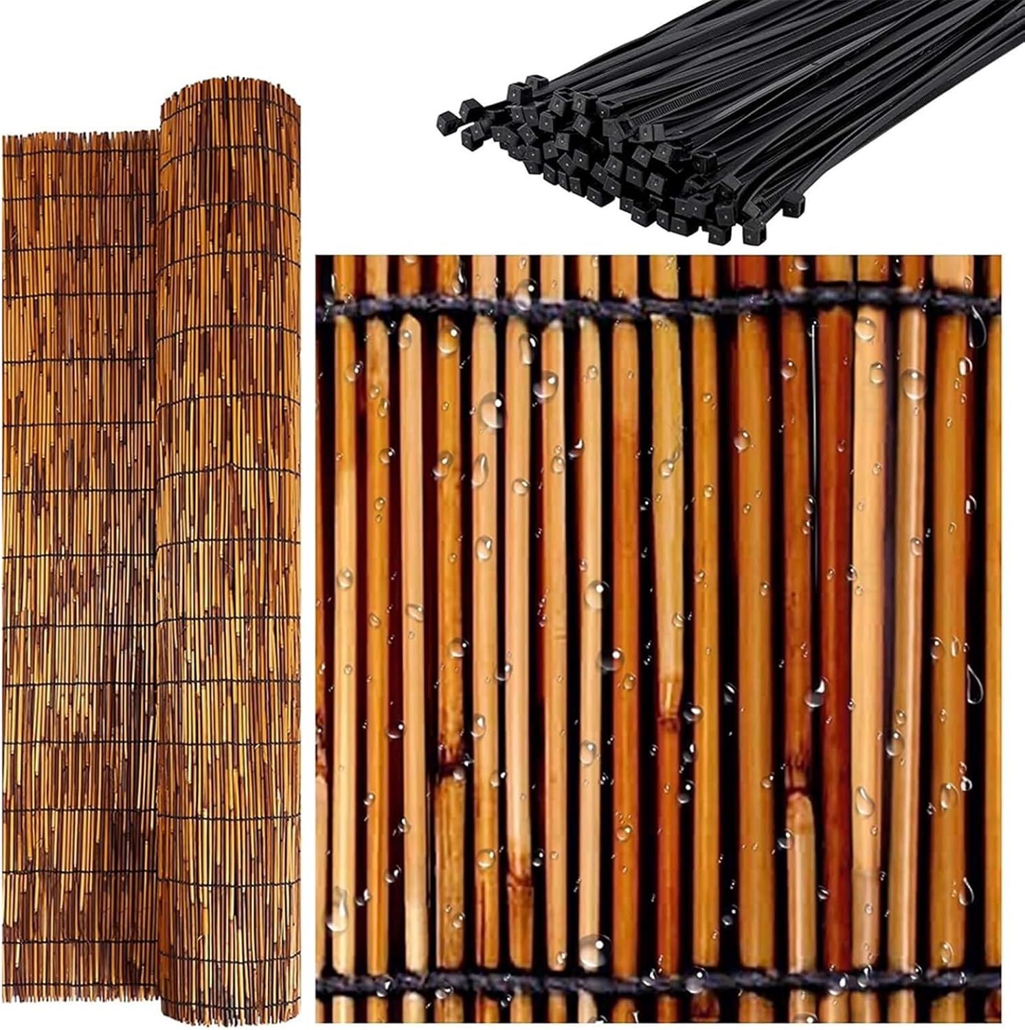 Amazon.com: Reed Bamboo Screen Fencing,2FT X 13FT 4FT X 16.4FT Natural ...