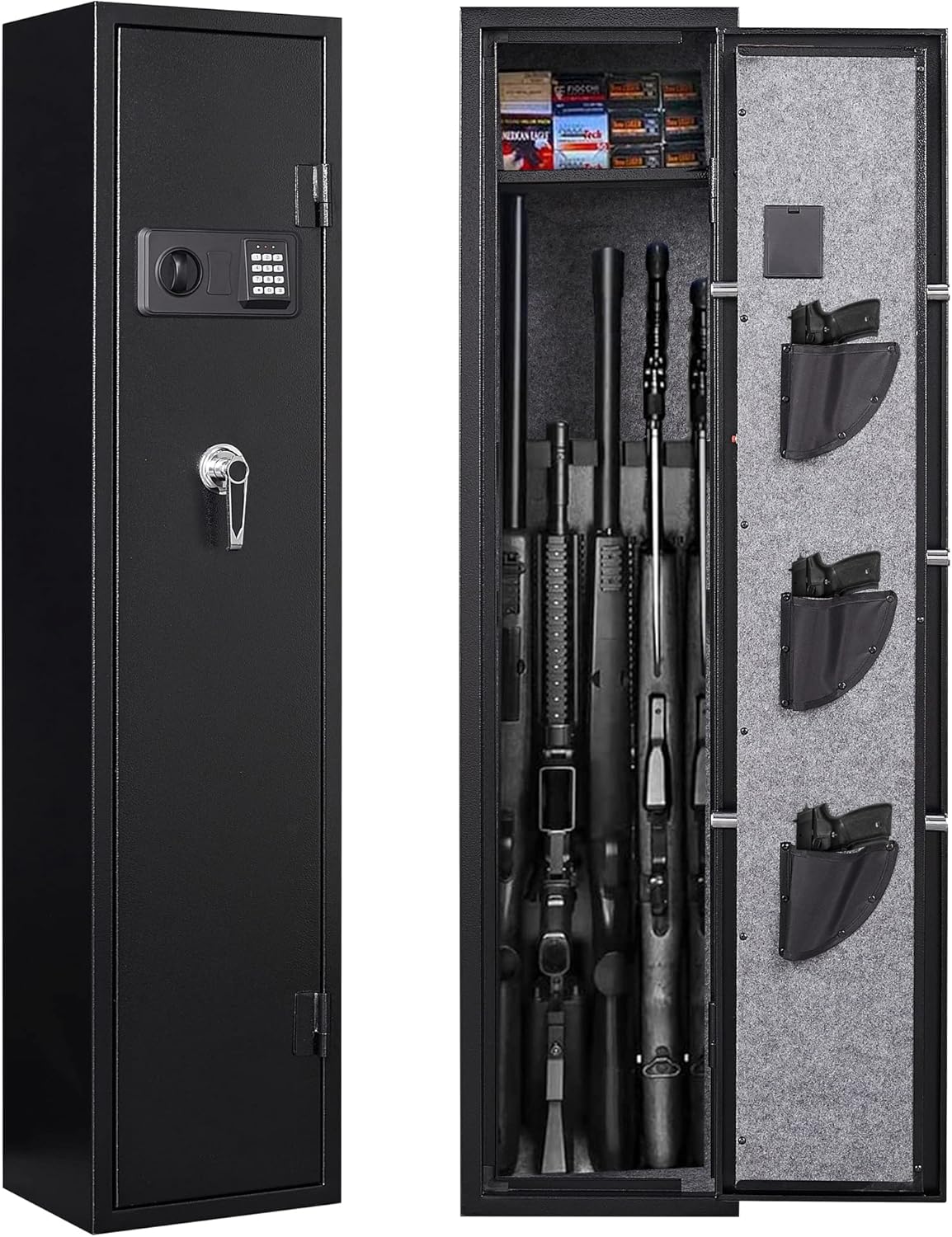 Amazon.com: 5 Rifle Gun Safe Large Long Gun Safe for Home Rifle and ...