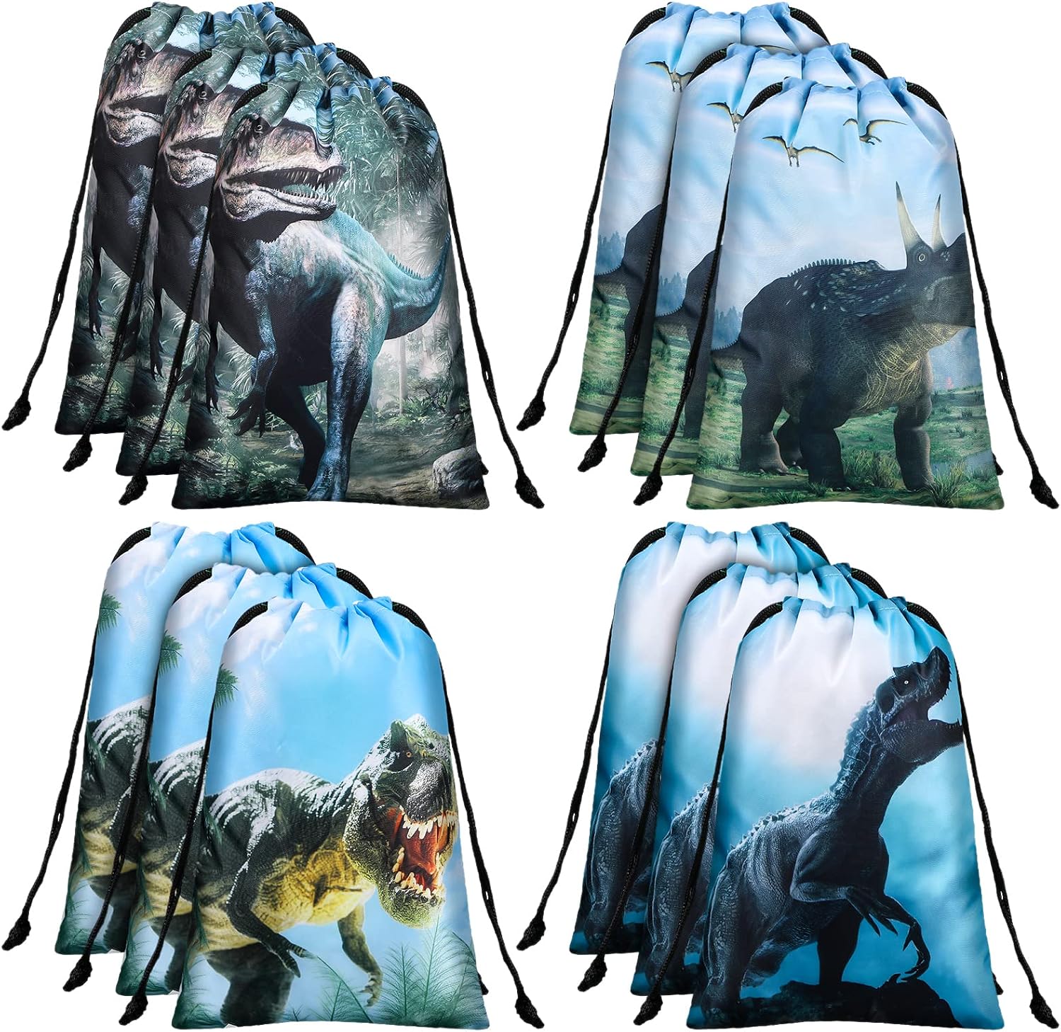 Amazon.com: Kingdder Dinosaur Party Favor Bags Dinosaur Drawstring ...