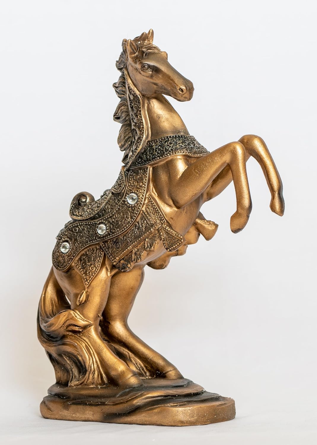 Dalax- 10.5 Inch Stallion Loving/Playing Bronze Color Horse Standing ...