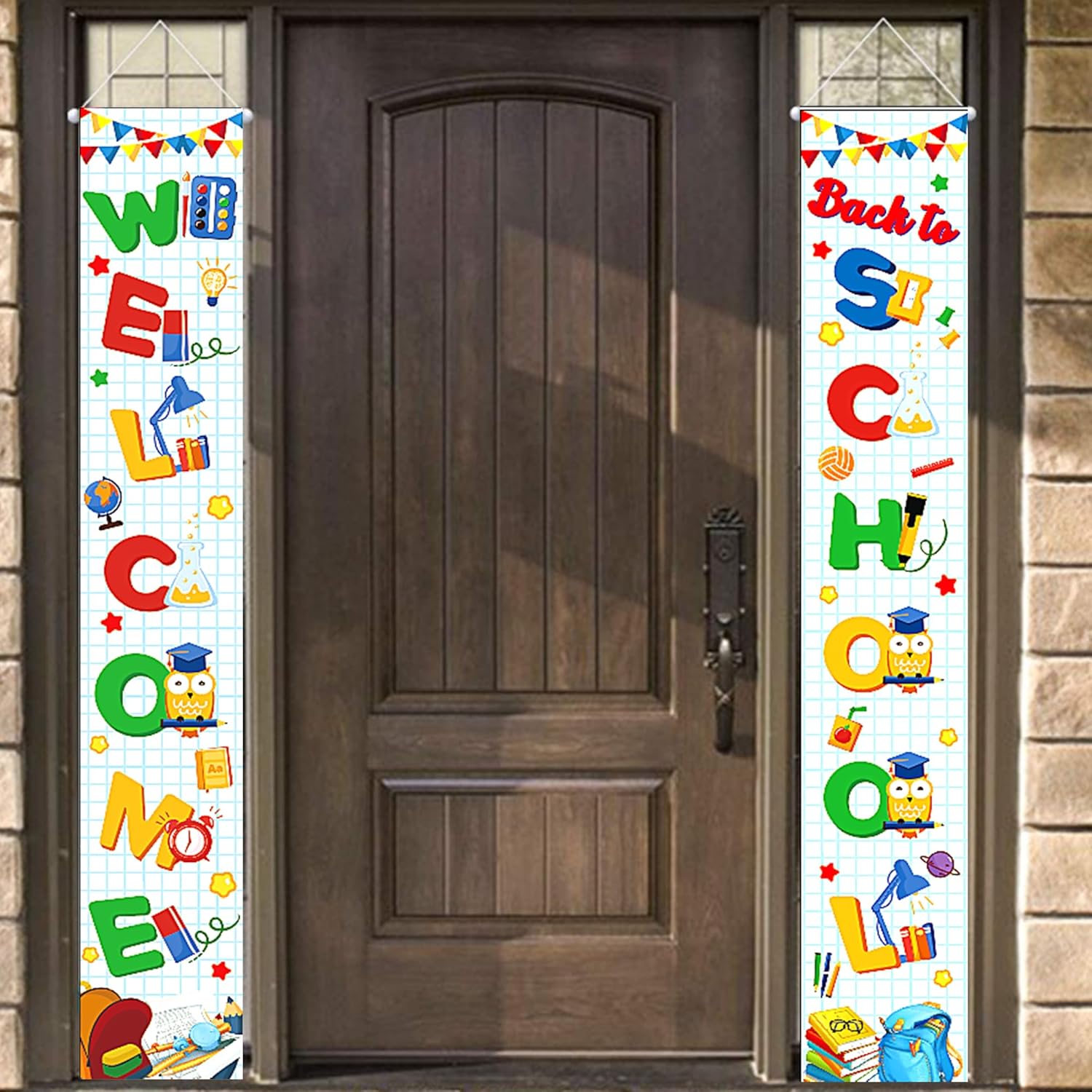 Amazon.com: LOONELO Welcome Back to School Banner with 70.8 X11.8 inch ...