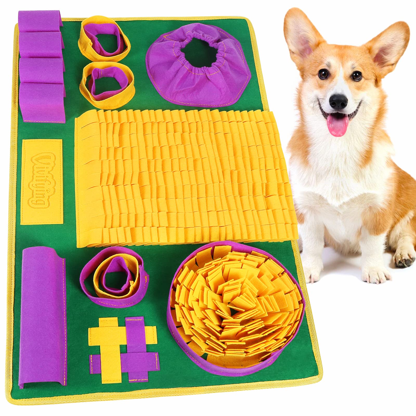Vivifying Snuffle Mat for Dogs, Interactive Feeding Game for Boredom ...