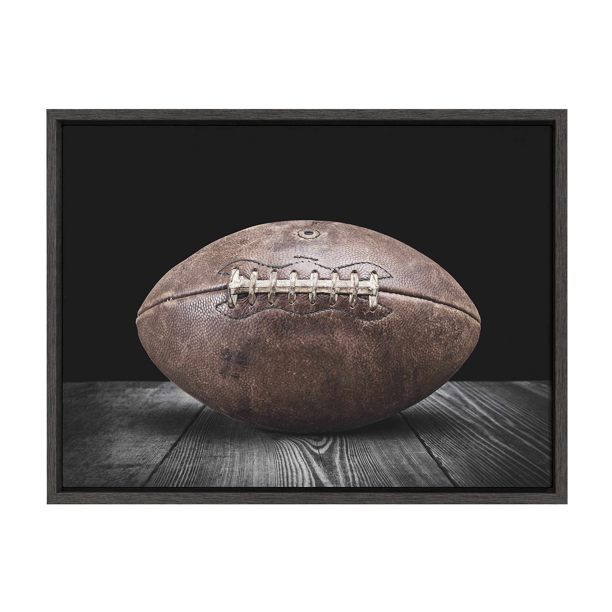 Amazon.com: DesignOvation Sylvie Vintage Football Sport Print Framed ...