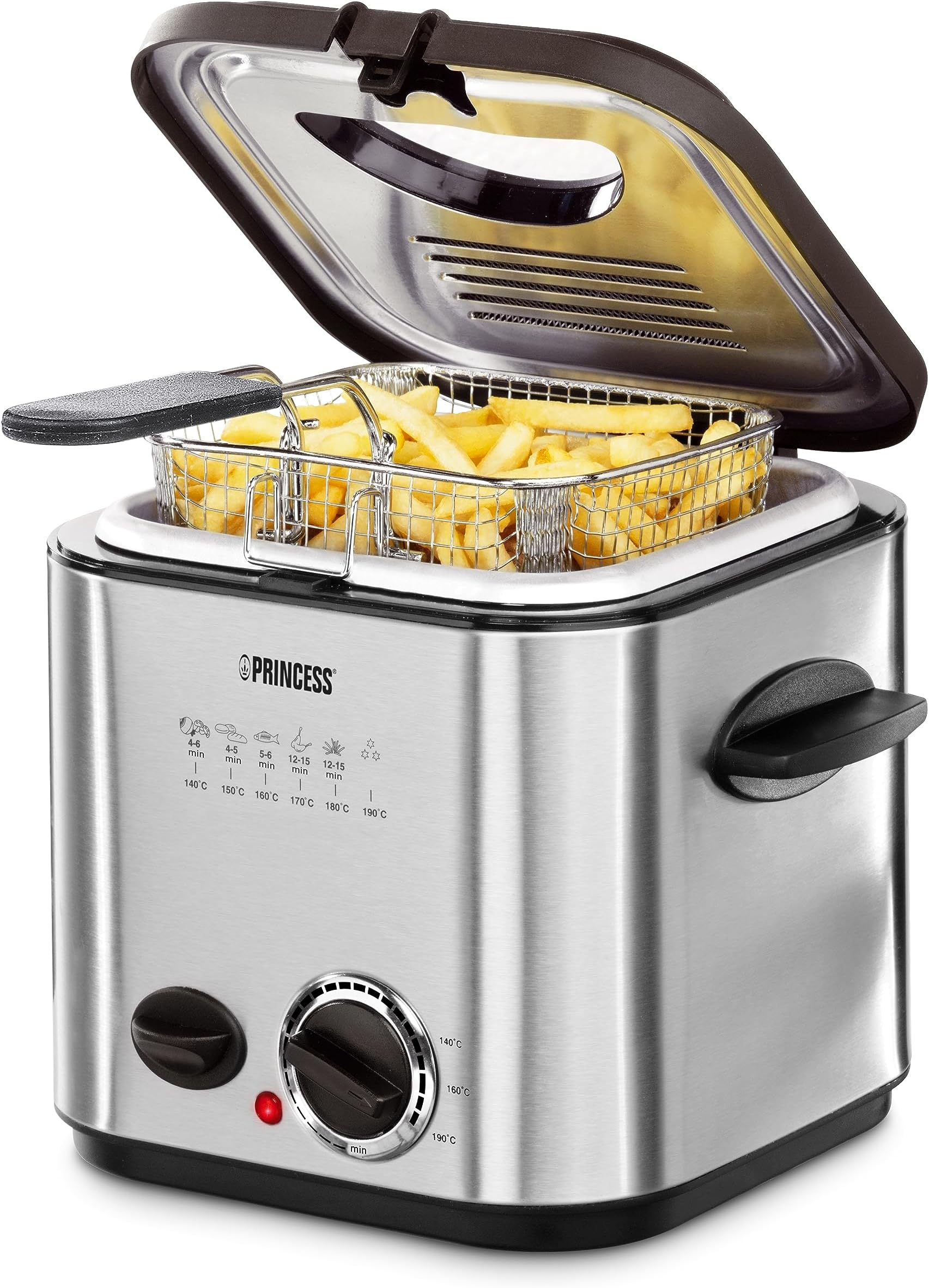 Princess Mini Friteuse & Fondue – 1,2 L – Avec 6 fourchettes à fondue ...