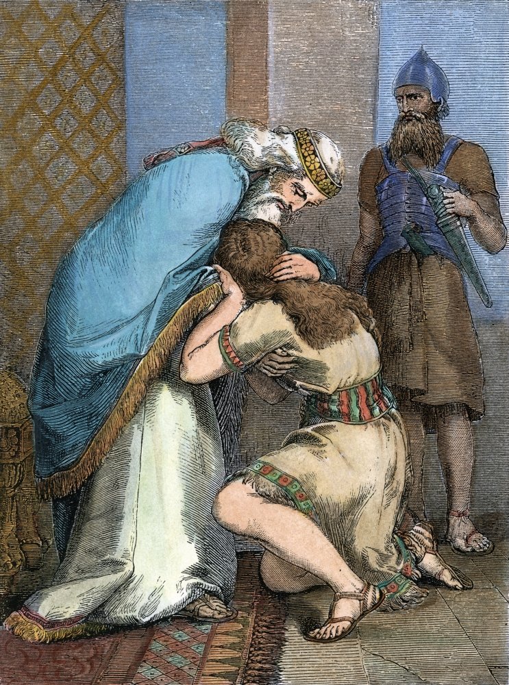 David & Absalom Njoab Brings The Rebellious Absalom to His Father King ...