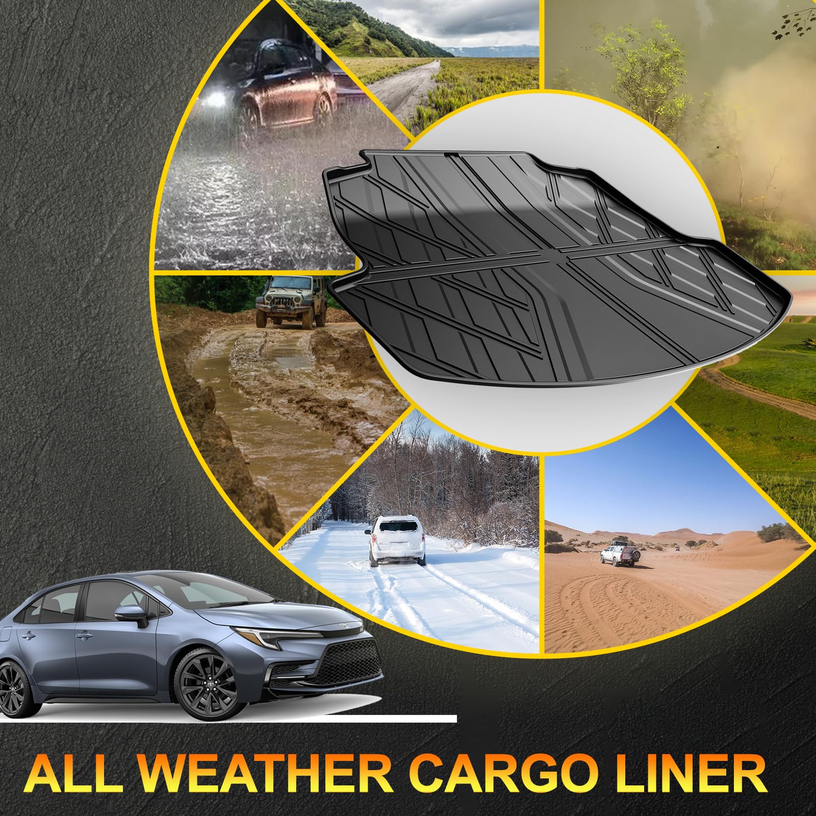 All-weather Cargo Mat Custom Fit Trunk Liner For 2020-2025 Toyota ...