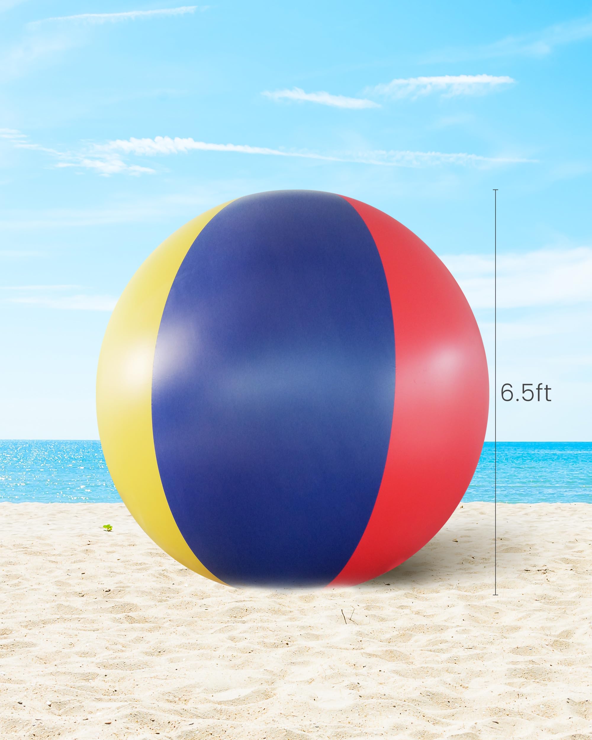 Snapklik.com : NYEONHRT 6.5ft Giant Inflatable Beach Ball Huge Multi ...