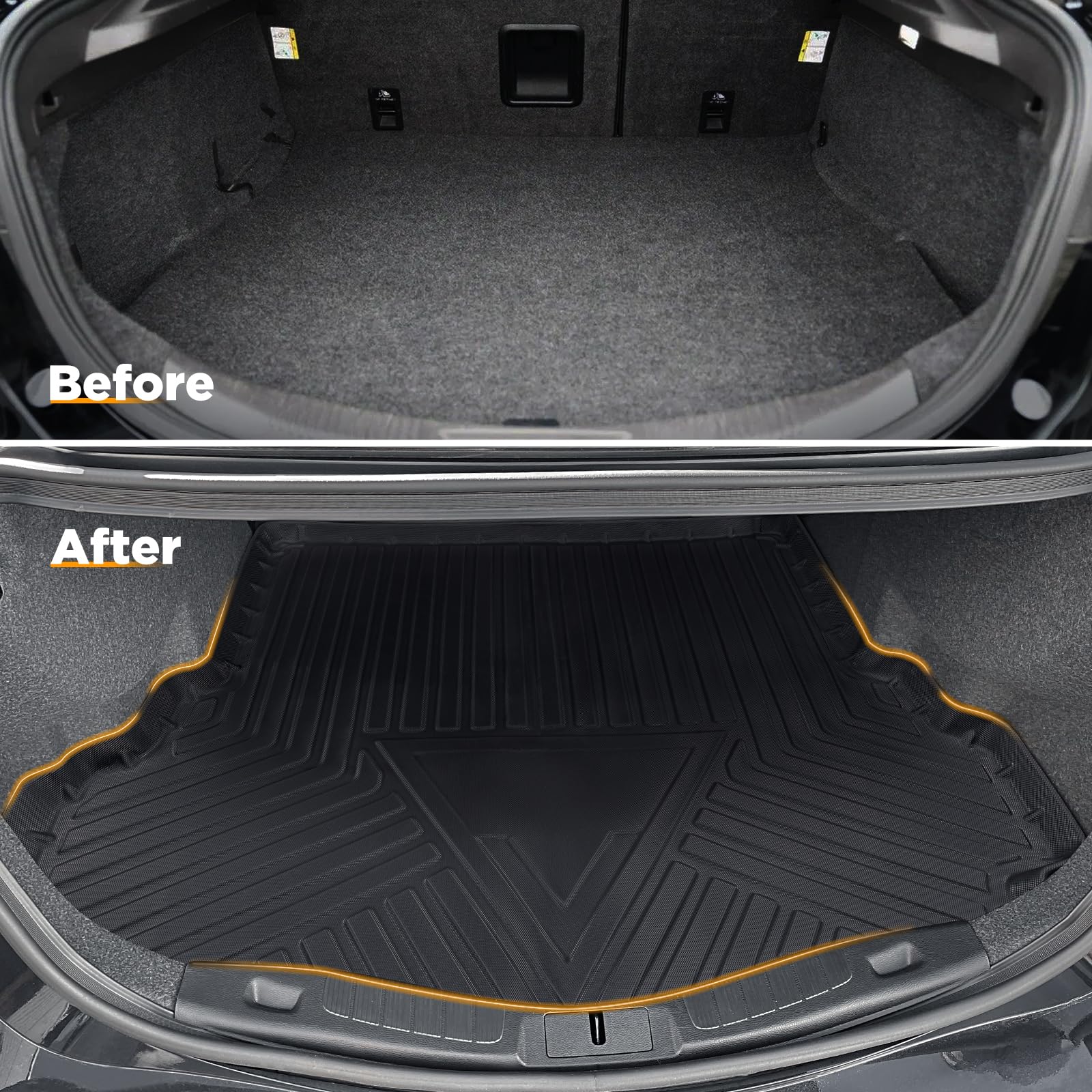 ?Not Hybrid? Floor Mats for Ford Fusion 2017-2020 Cargo Liner Trunk Mat ...