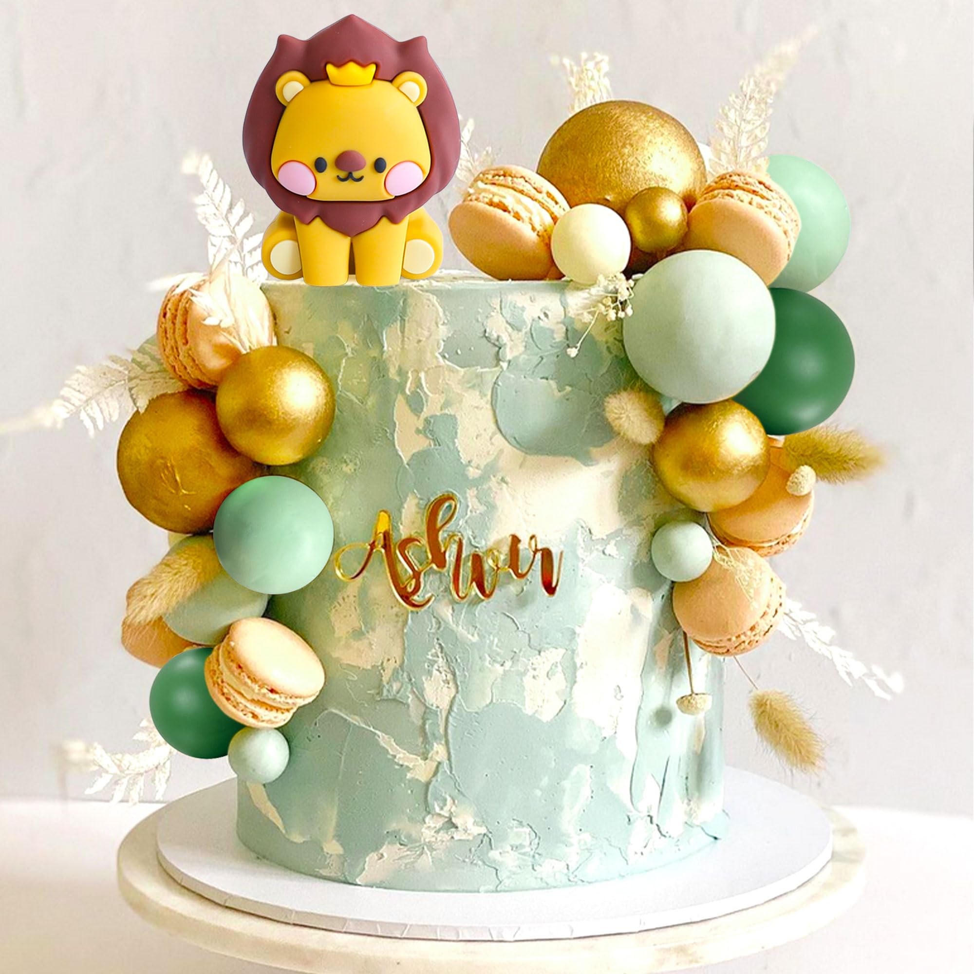 Amazon.com: JeVenis Lion Cake Topper Lion Cake Topper Lion Birthday ...