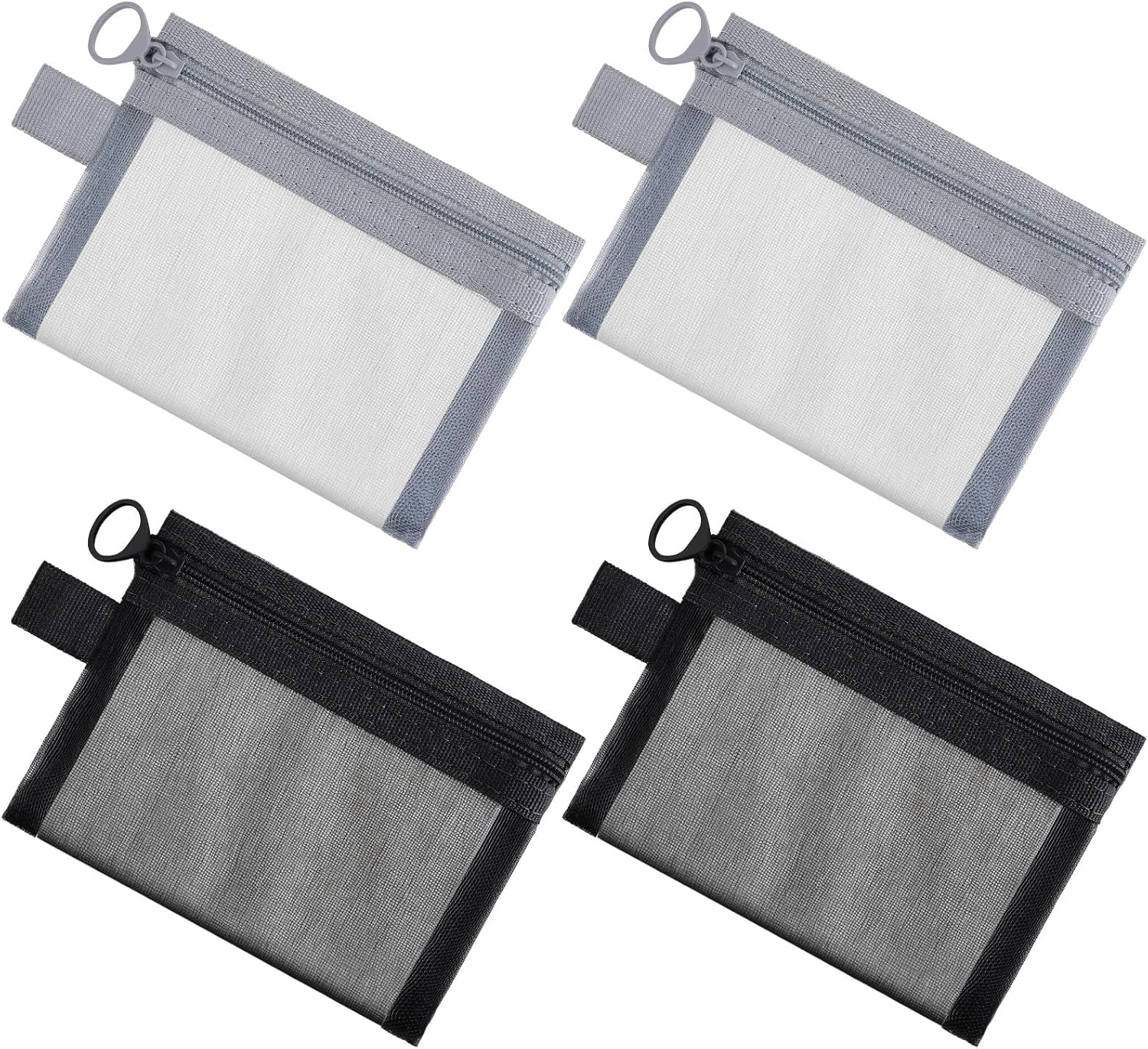 Amazon.com: 4PCS Mini Zipper Mesh Bags, 4" x 5" Nylon Mesh Cosmetic Bag ...