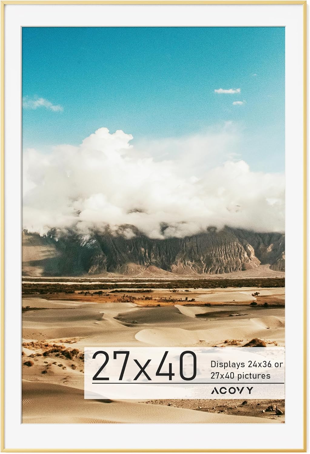 Amazon.com - Acovy 27x40 Poster Frame with Mat for 24x36, Premium ...